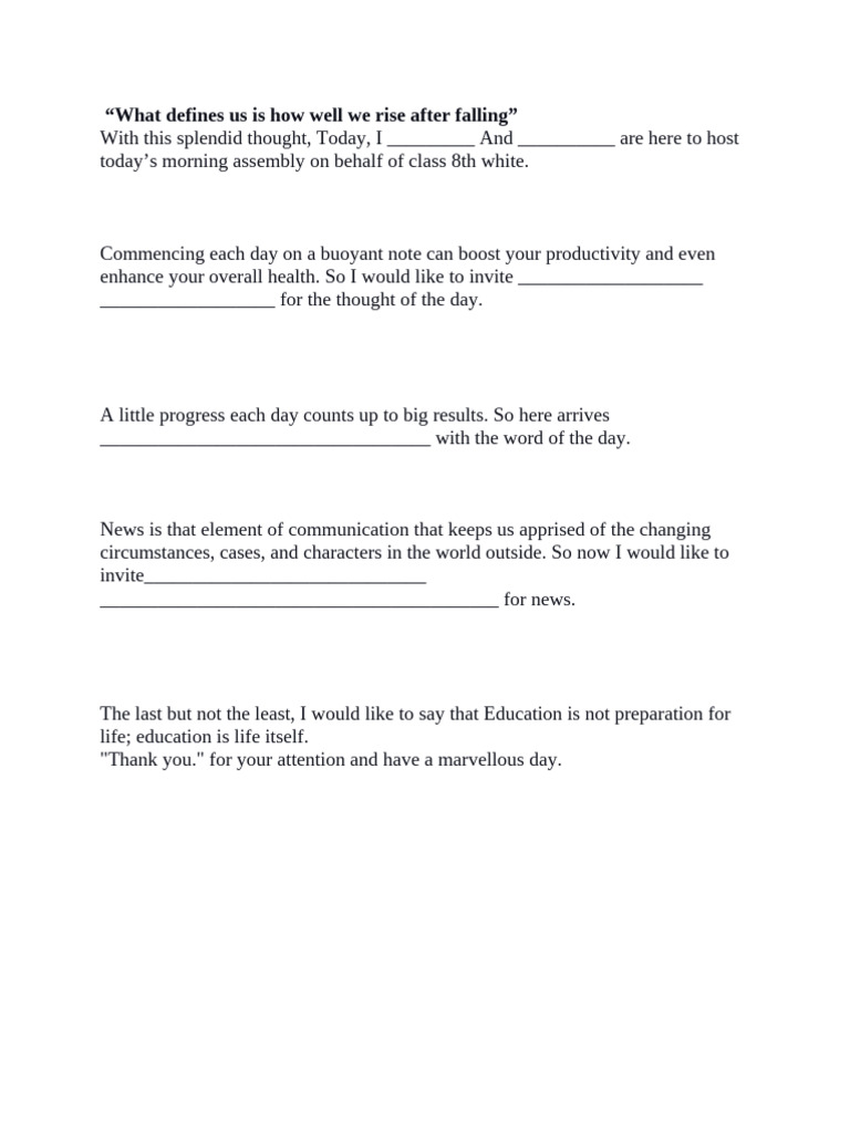 What Defines Us Is How Well We Rise After Falling | PDF