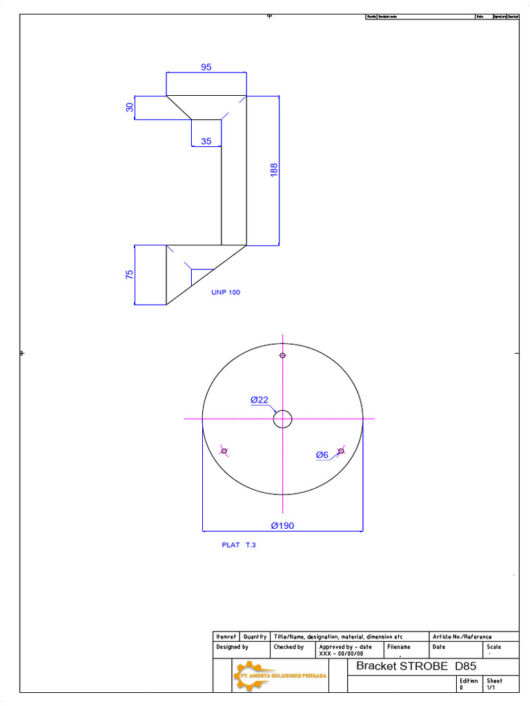 Bracket Strobe Komatsu d85 | PDF
