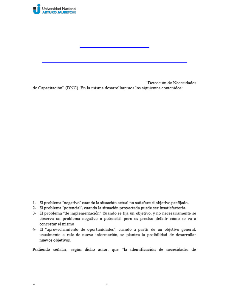 Ficha de Catedra-DNC-Detecciòn de Necesidades de Capacitaciòn | PDF | Aprendizaje | Empleo