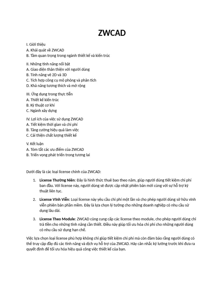 ZWCAD Product | PDF