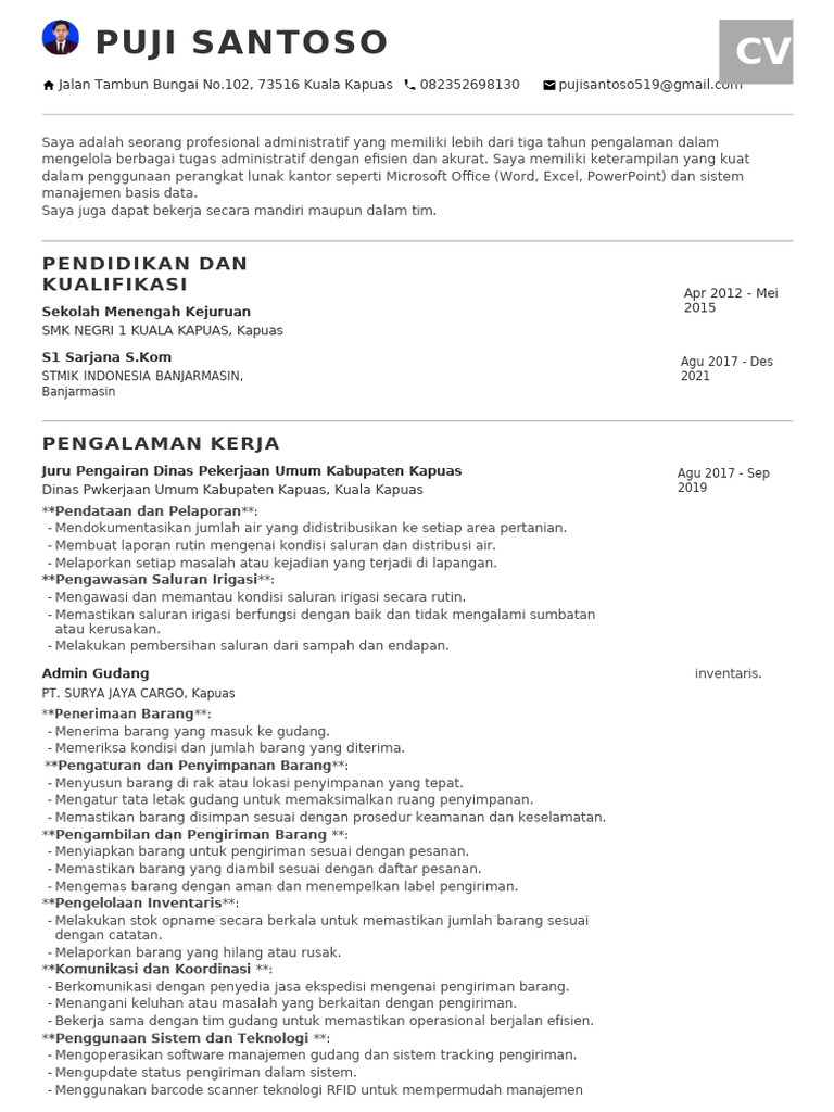 Contoh CV | PDF