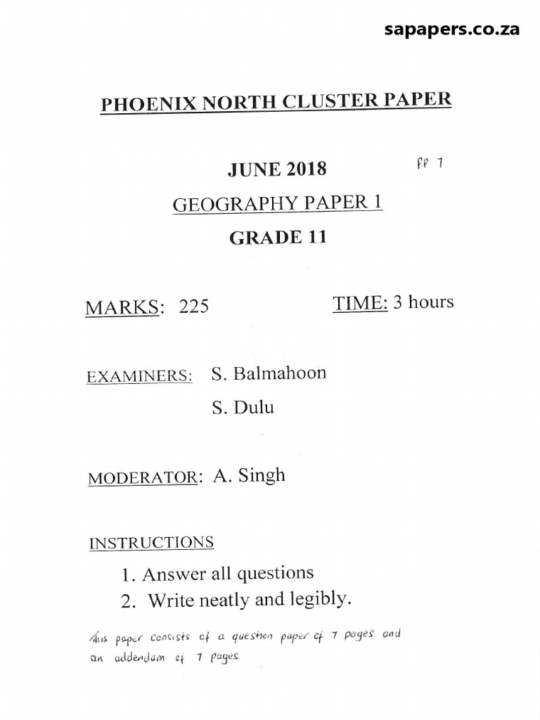 GEOGRAPHY-JUNE-P1-QP and MEMO | PDF