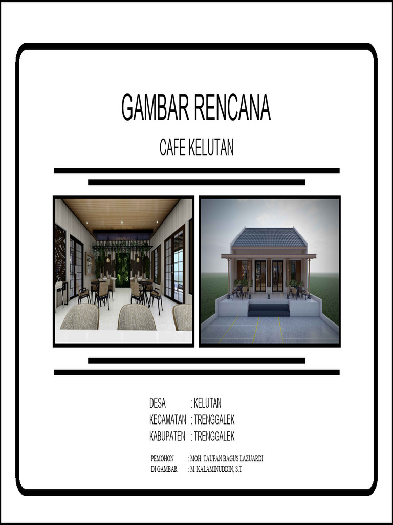 Denah Rencana Cafe Mas Topan | PDF