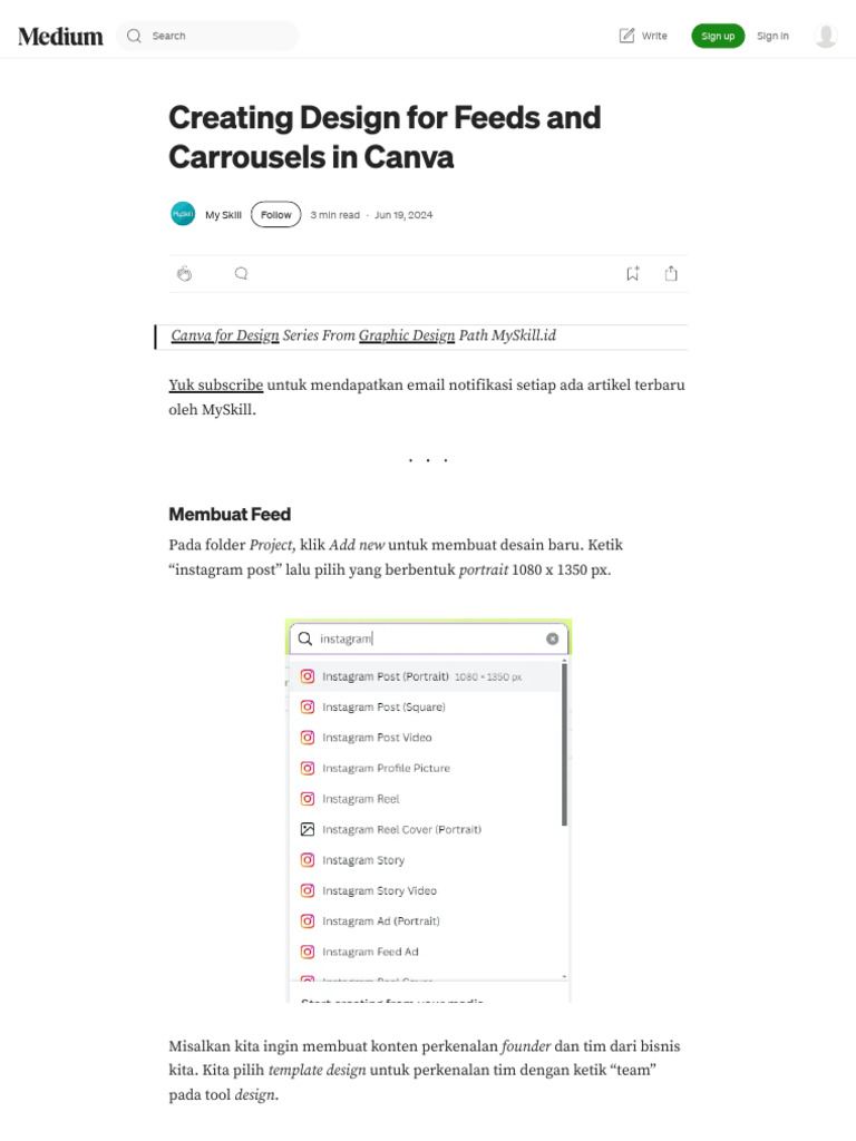 Creating Design For Feeds and Carrousels in Canva | PDF