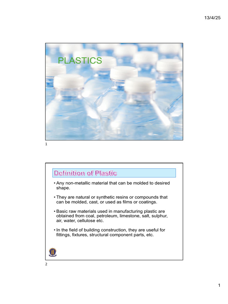 Understanding Plastics: Types and Uses | PDF | Thermoplastic | Plastic