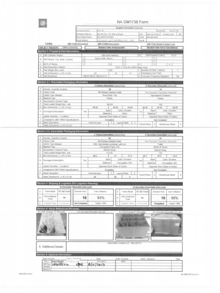 GM1738 Form - 3 | PDF