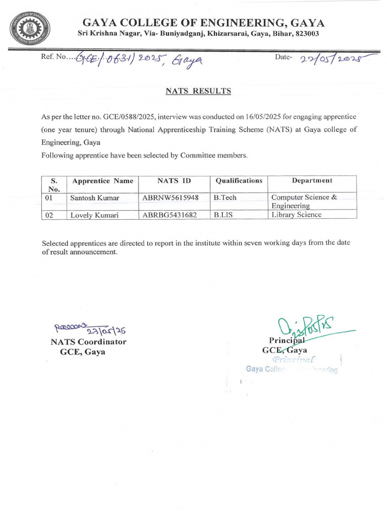 Gce 0631 2025 Nats Result | PDF
