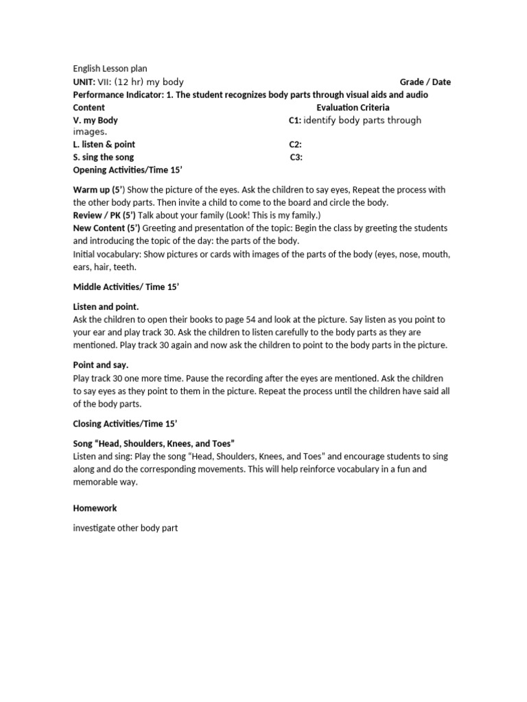 1st Grade Unit 7 Lesson 1 | PDF