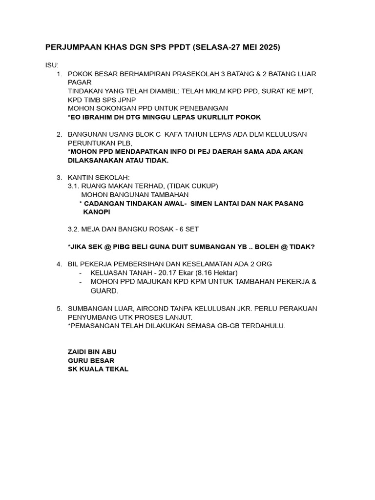 Perjumpaan Khas DGN SPS PPDT | PDF
