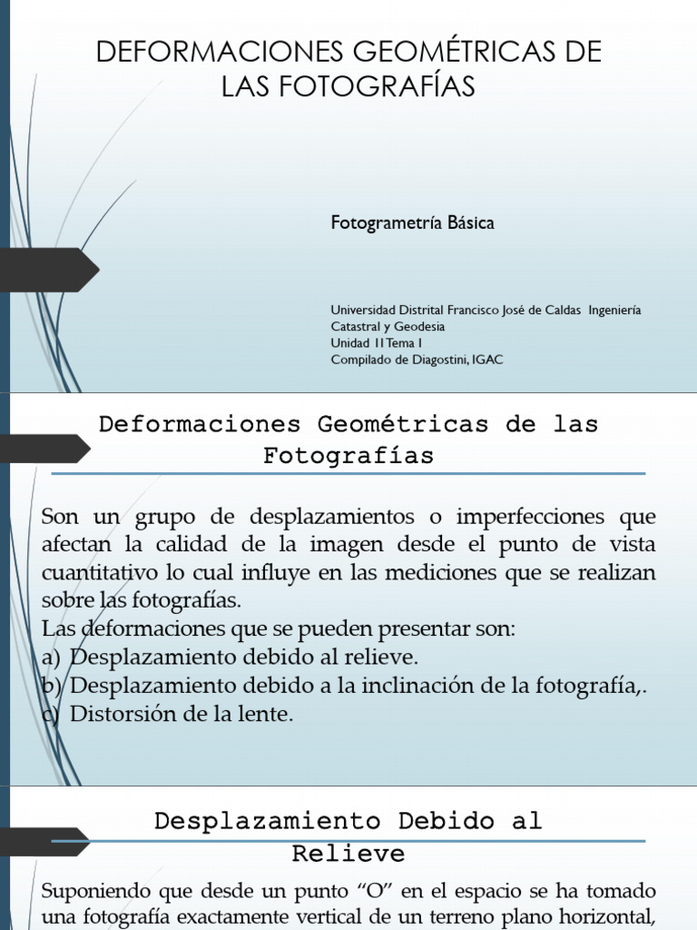 Deformaciones en Fotografía Aérea | PDF | Geometría | Geometría euclidiana