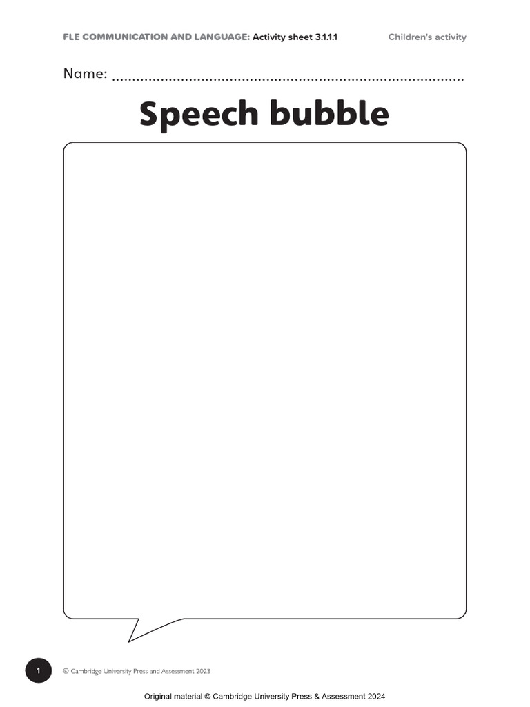 Children's Communication Activities Guide | PDF