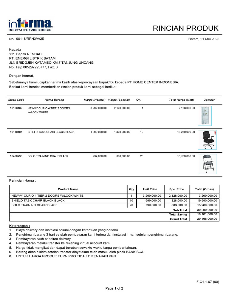Surat Penawaan Informa | PDF
