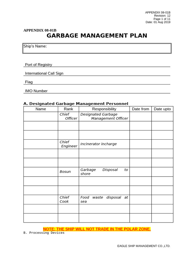 Garbage Management Plan - 1 | PDF | Municipal Solid Waste | Waste