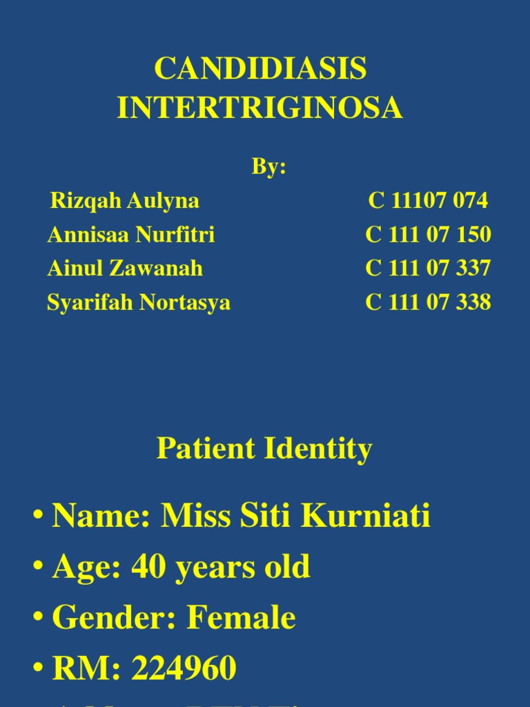 CANDIDIASIS INTERTRIGINOSA | Candidiasis | Rtt