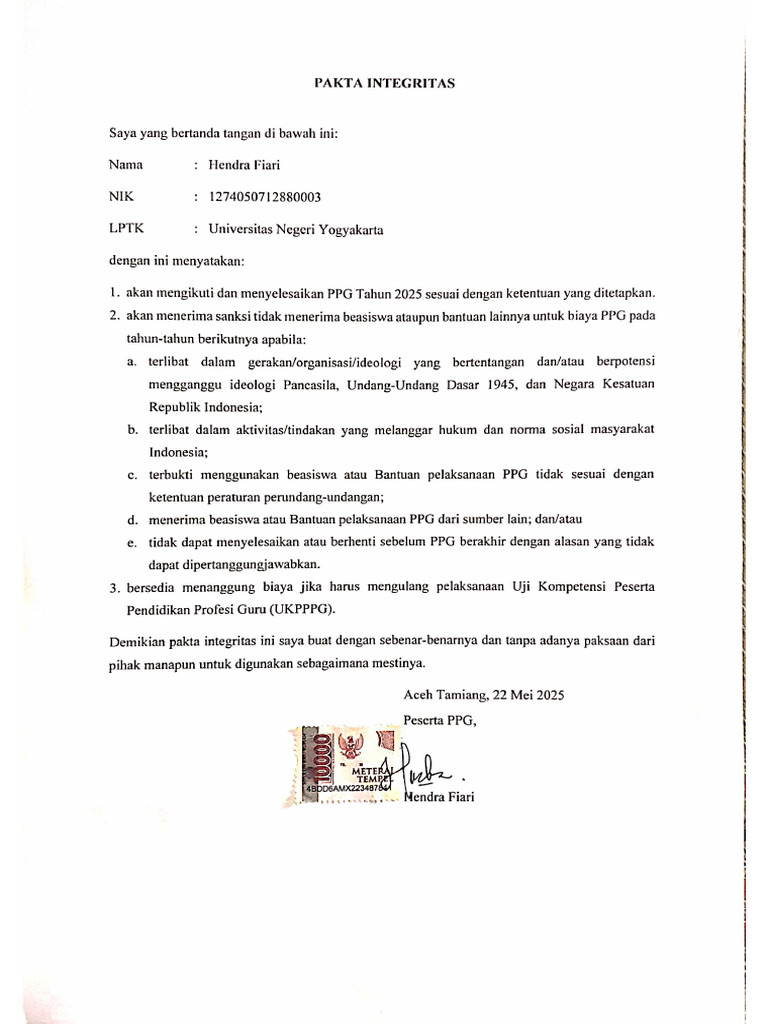 Fakta Integritas | PDF