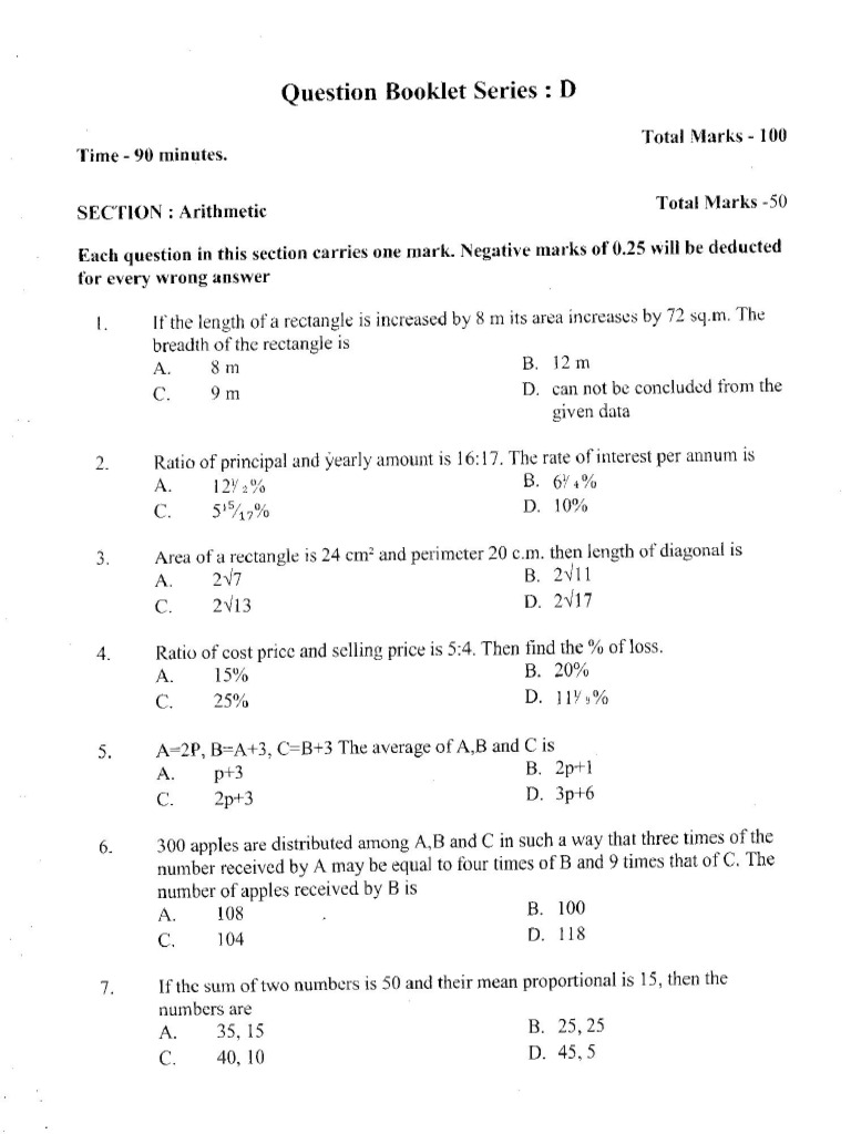 WBSSC Food Supply SI 2014 Question Paper | PDF