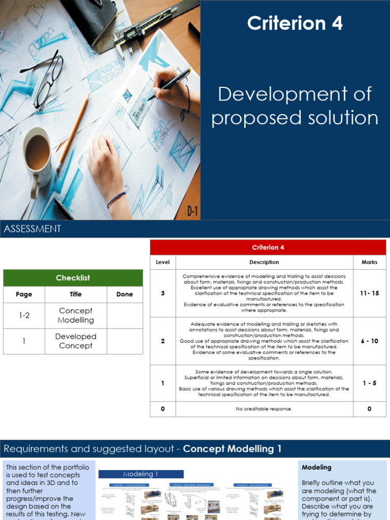 Criterion 4 Portfolio Outline | PDF | Design | Design Thinking