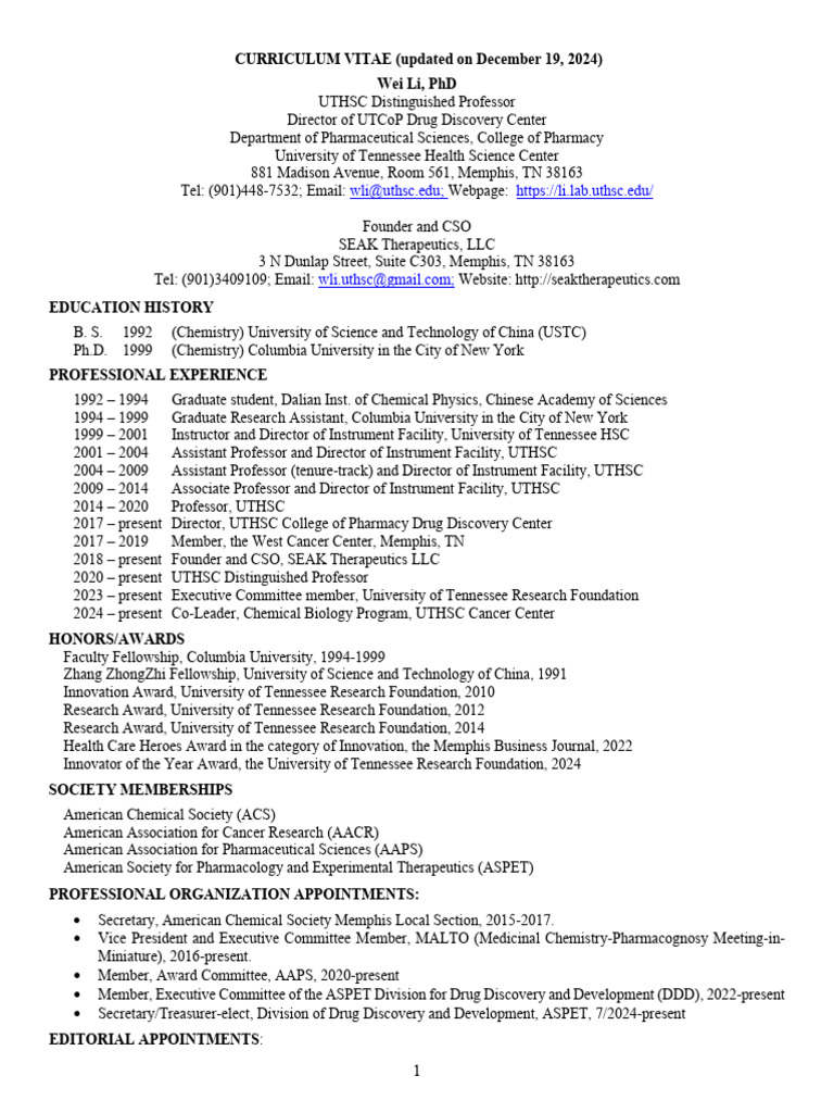 Dr. Simona Korik-Barrett's CV Summary | PDF | National Cancer Institute ...