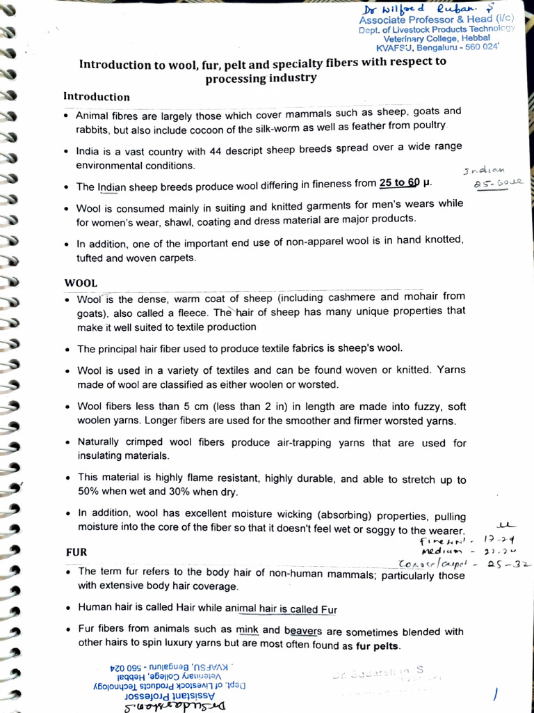 Wool Science 1 LPT | PDF