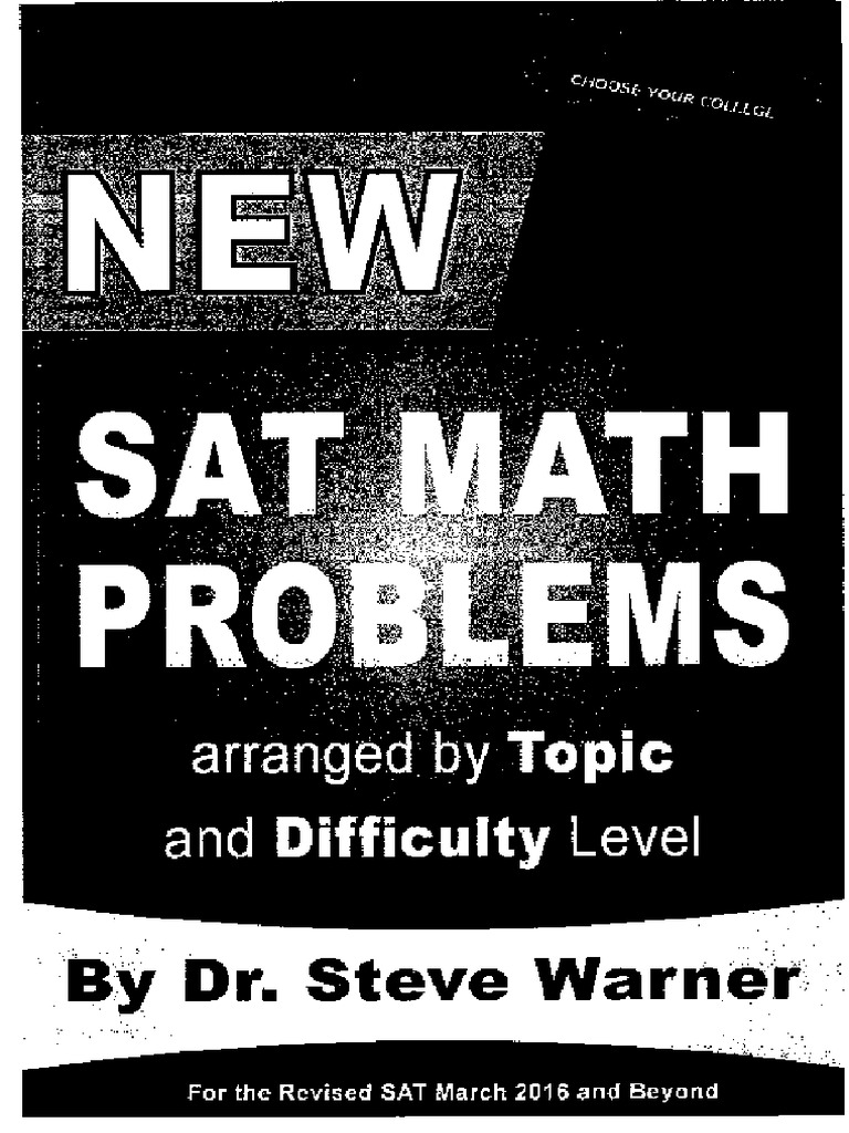 Steve Warner 800 in Sat Math Problems | PDF