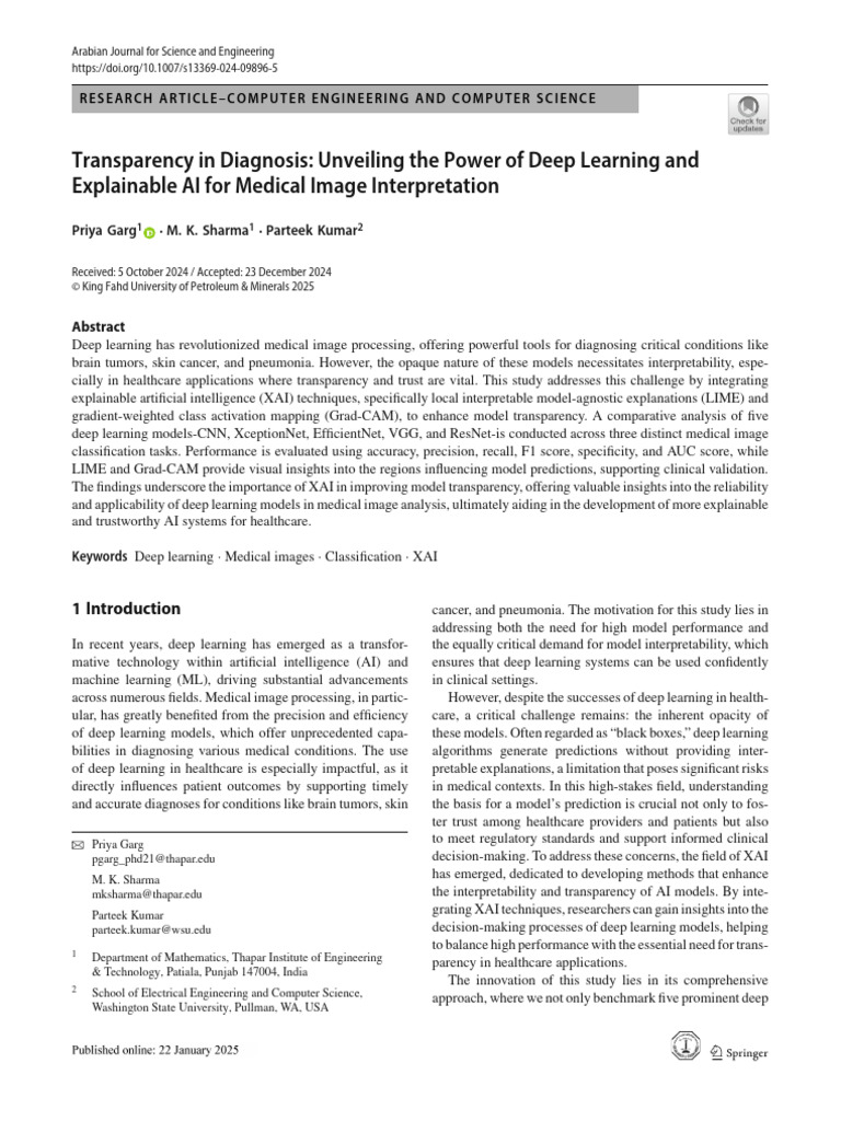 Transparency in Diagnosis Unveiling The Power of Deep Learning and ...