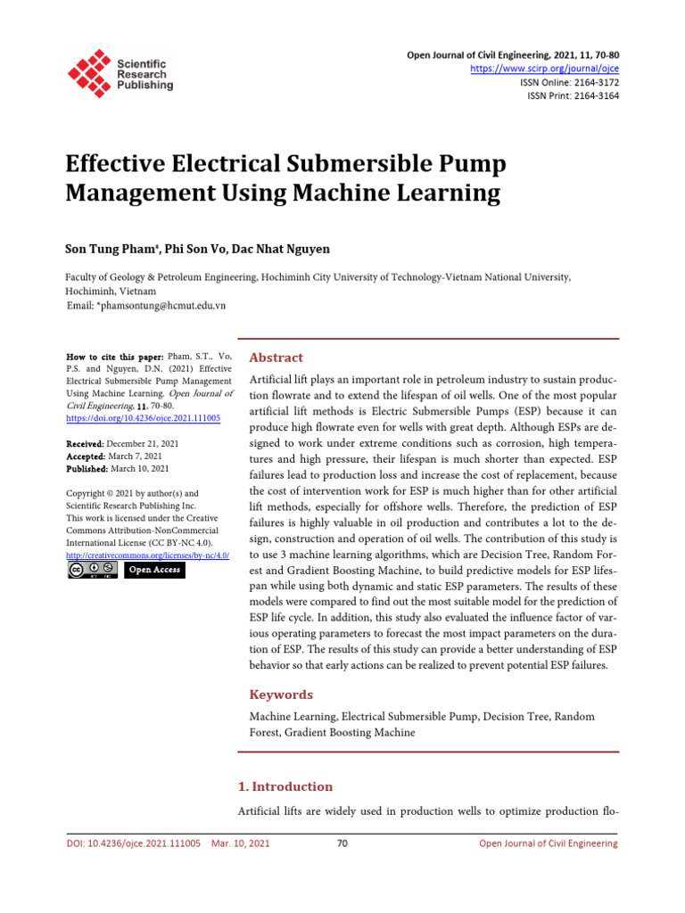 Effective Electrical Submersible Pump Management U | PDF | Machine ...