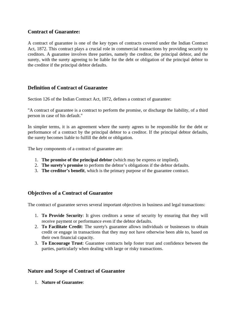 Guarantee | PDF | Guarantee | Surety