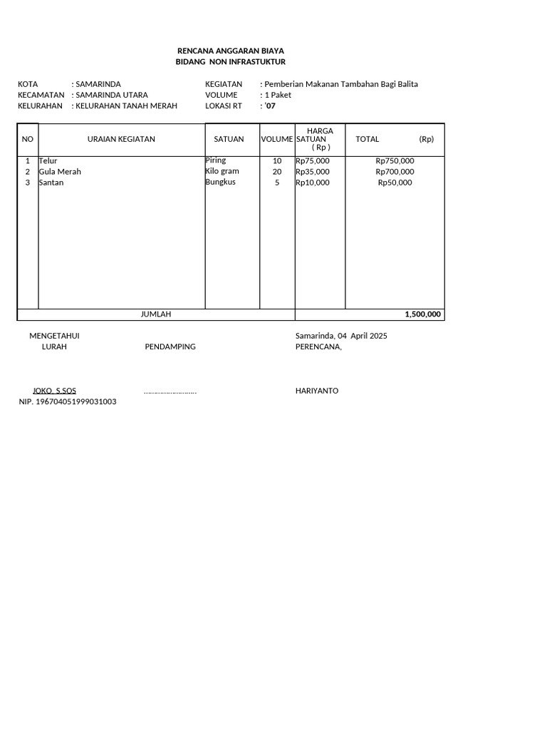 Rab, Spd, Nota 2025 Rt.31 | PDF