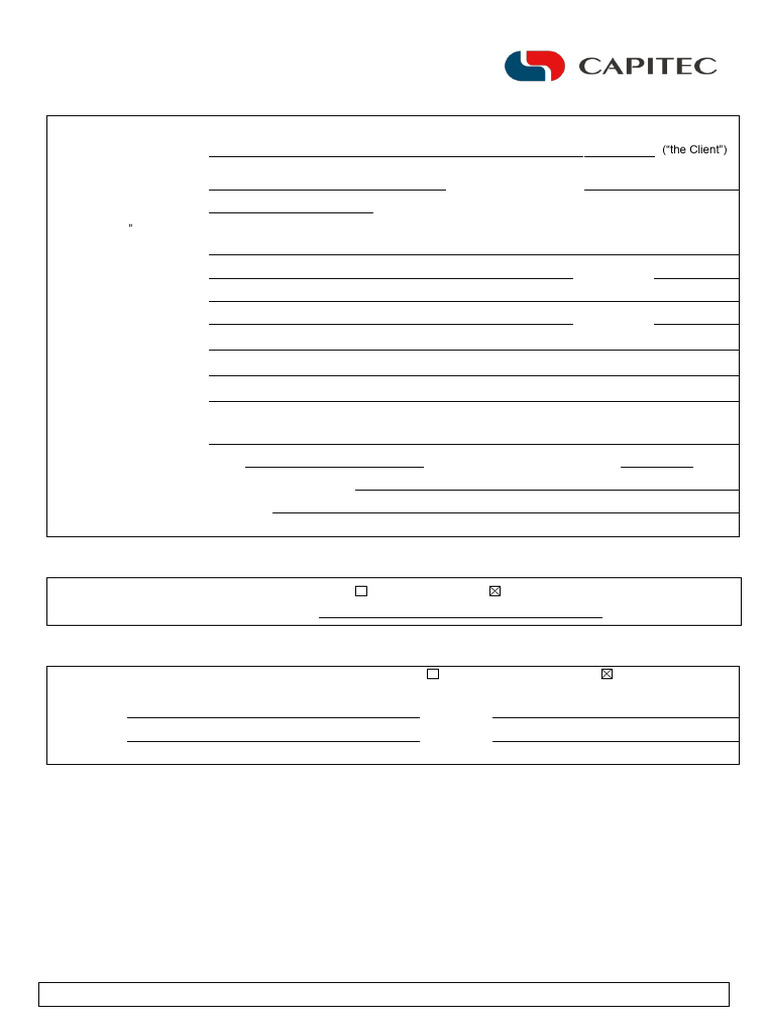 Capitec Account Opening Form 990 | PDF | Information | Privacy