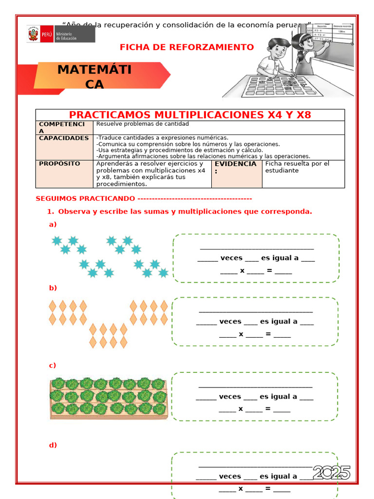 F.ref. Mate Multiplicación Por 4 y Por 8 | PDF