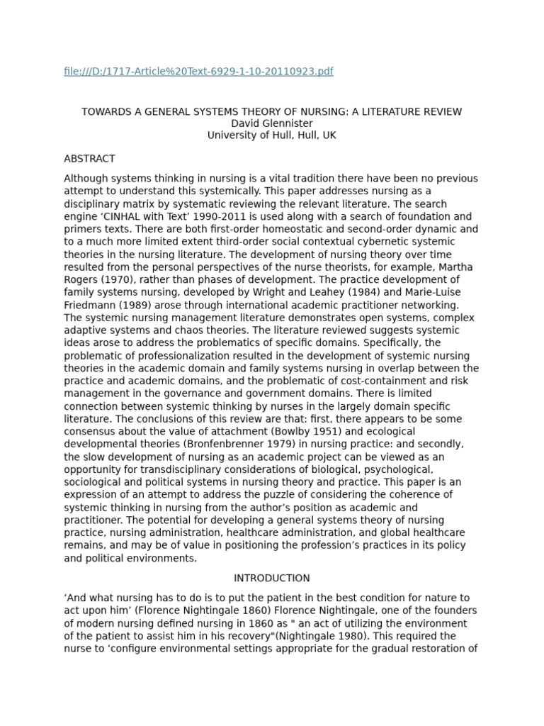 General-Systems-Theory 2 | PDF | System | Attachment Theory