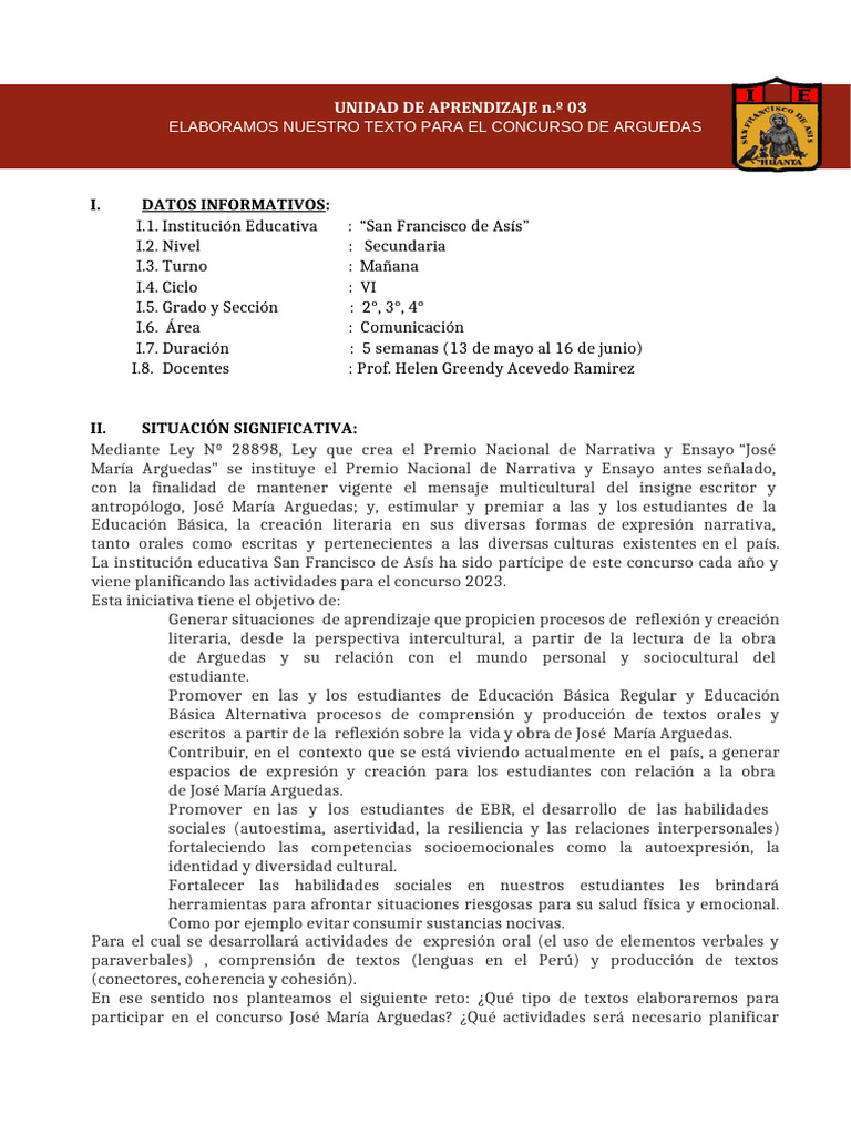 Unidad 3 Sfa | PDF | Ensayos | Aprendizaje