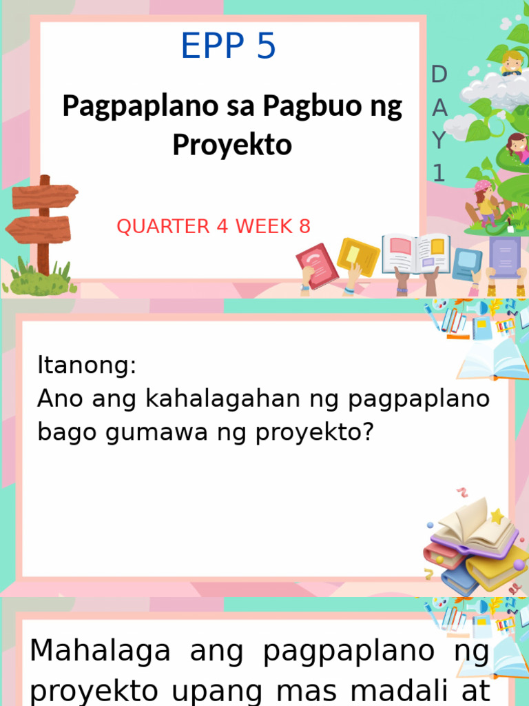Pagpaplano Sa Pagbuo NG Proyekto: Quarter 4 Week 8 | PDF