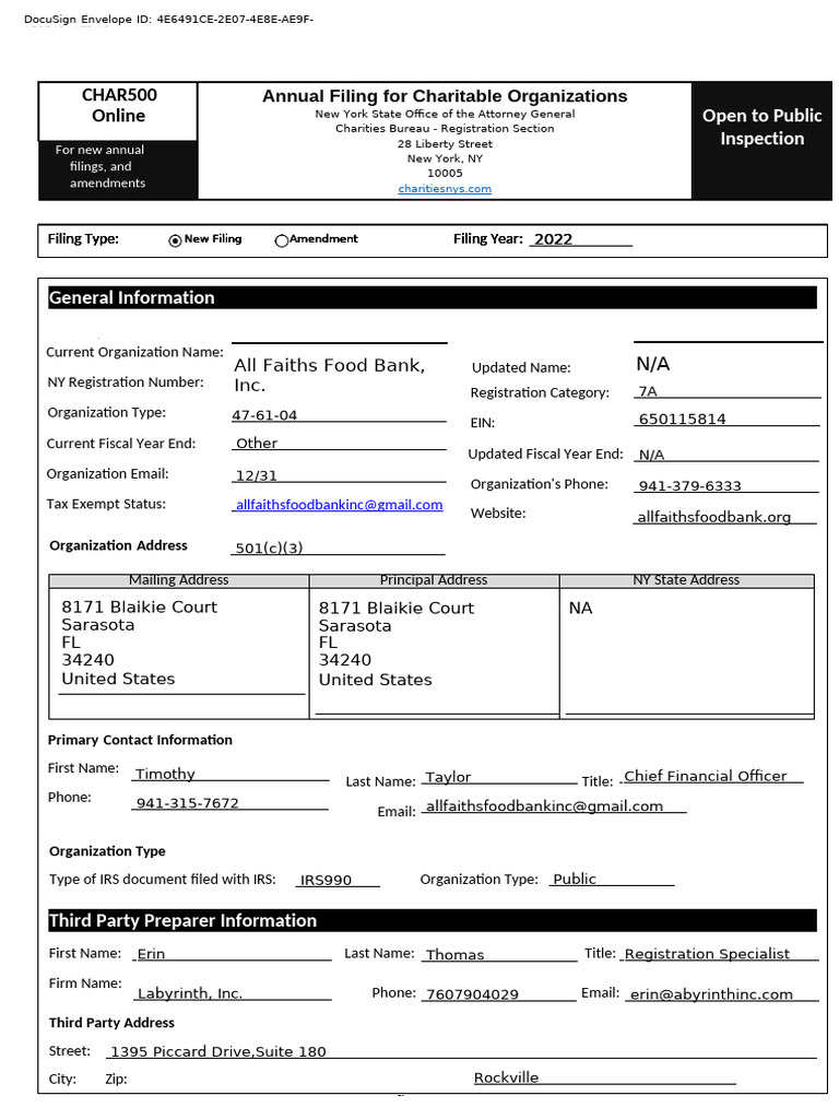 Char500 12-31-2022 F202401250000119 | PDF | Internal Revenue Service ...
