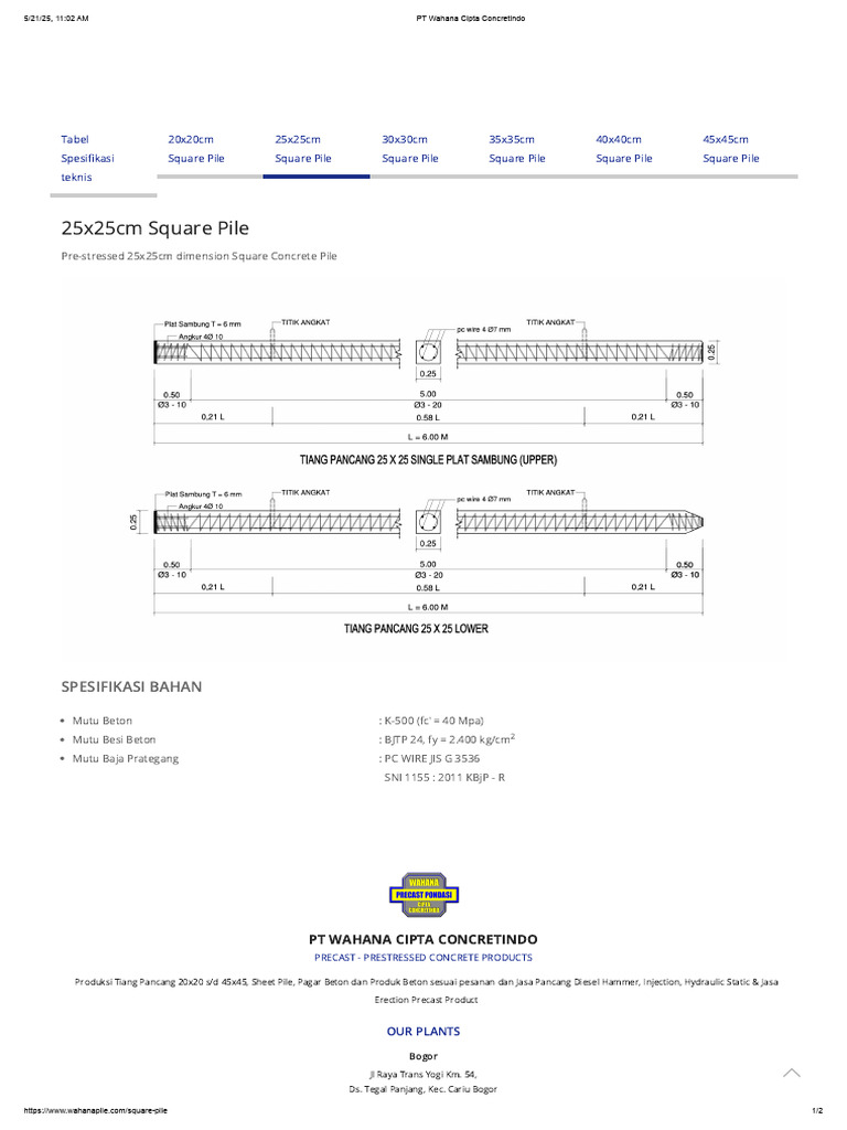 PT Wahana Cipta Concretindo - Techincal Datasheet | PDF | Building Technology | Structural ...