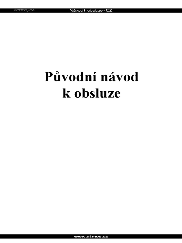 Ekvitermní Regulace ACD 03_04 FW-1_05 | PDF