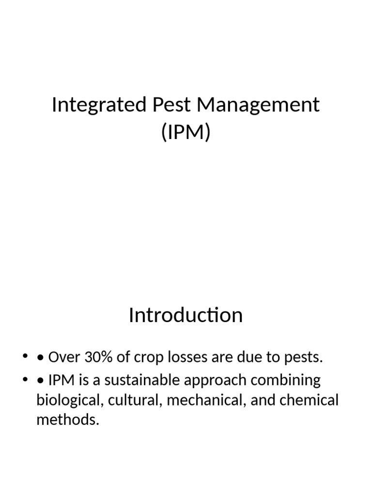 Integrated Pest Management | PDF