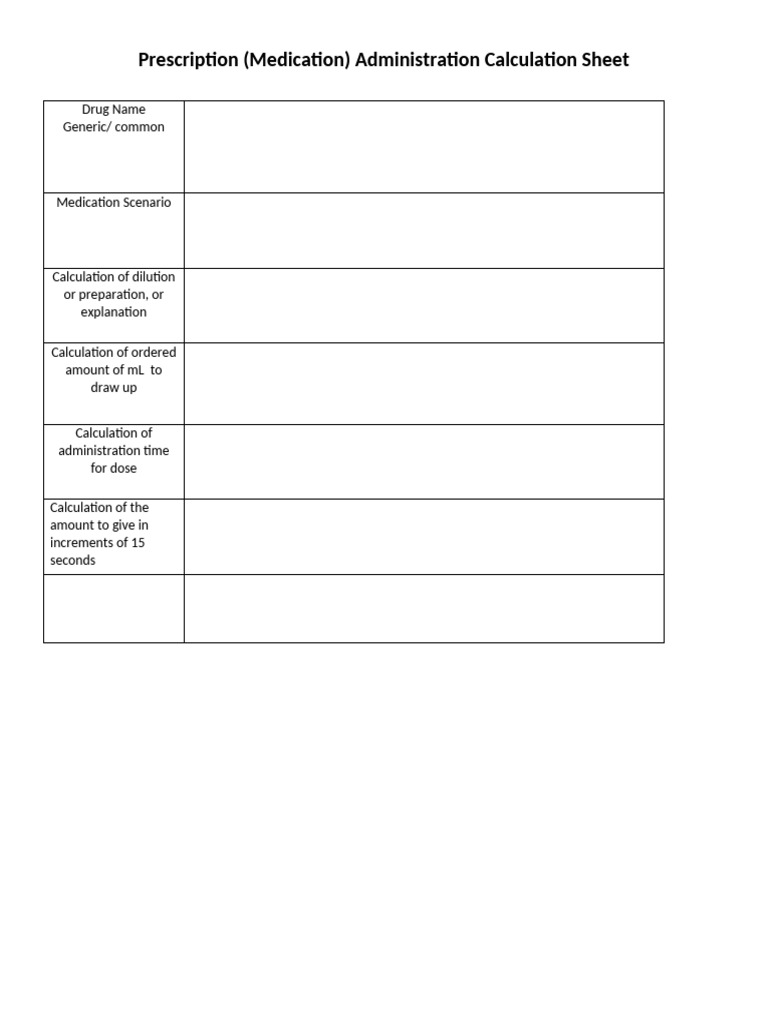 IVP Calculation Sheet | PDF
