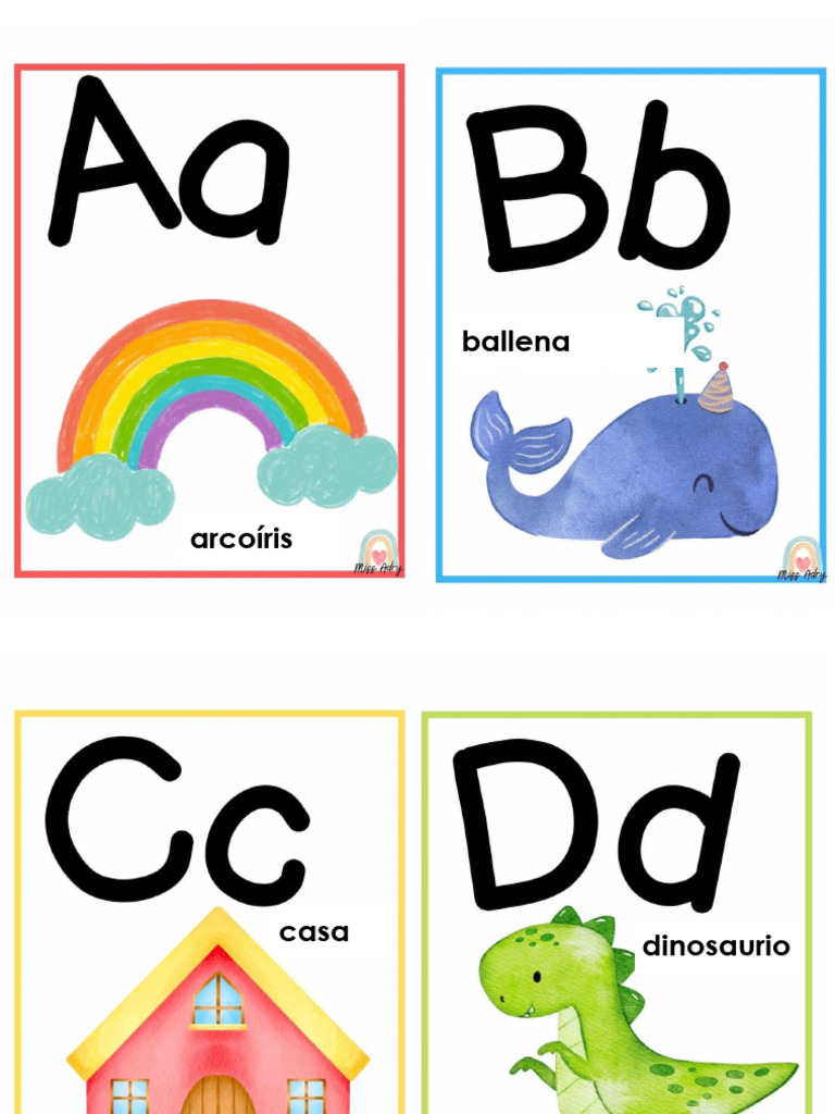 Abecedario Creativo en Arcoíris | PDF