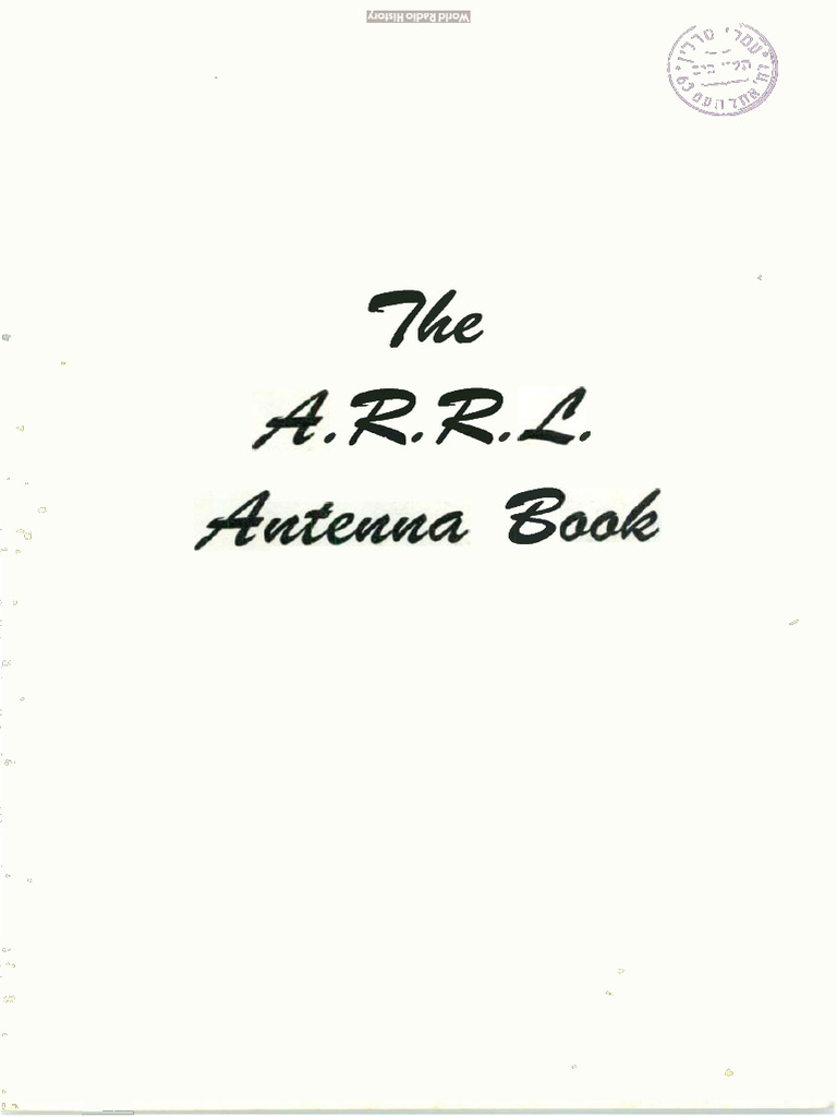 ARRL-Antenna-Handbook Full Version 1949 | PDF | Antenna (Radio ...
