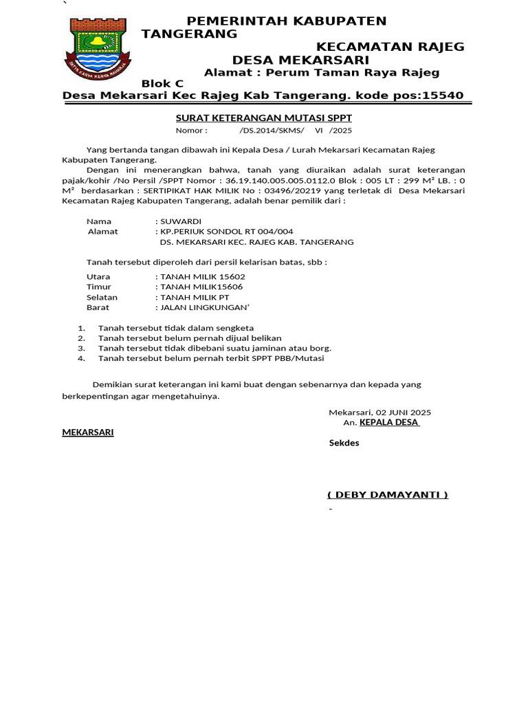 Mutasi SPPT Viktor | PDF