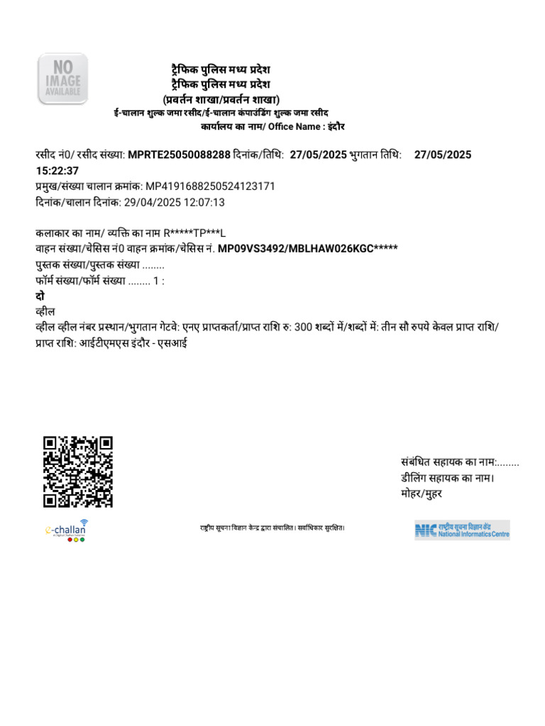 Echallan.parivahan.gov.in API Print-challan-receipt Data= | PDF