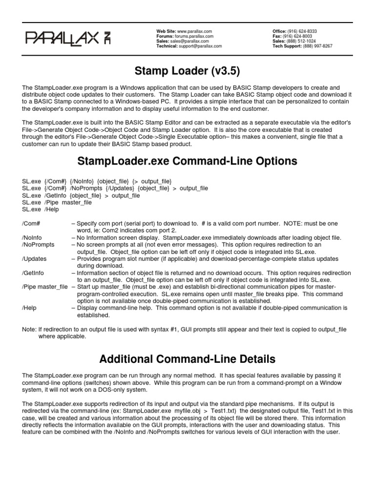 Stamp Loader | PDF | Command Line Interface | Component Object Model