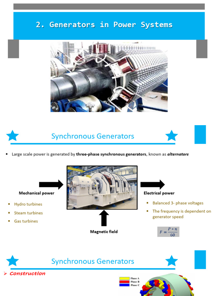 Synchronous Generators in Power Systems | PDF | Electromagnetic ...