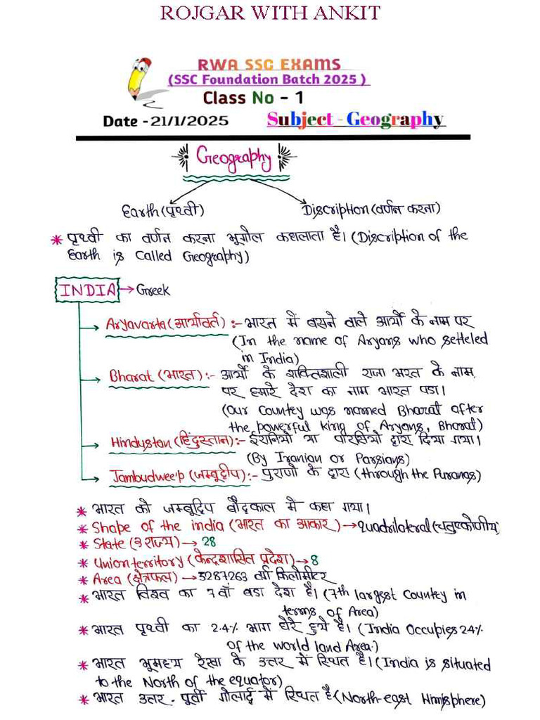 Indian Geography Pdf
