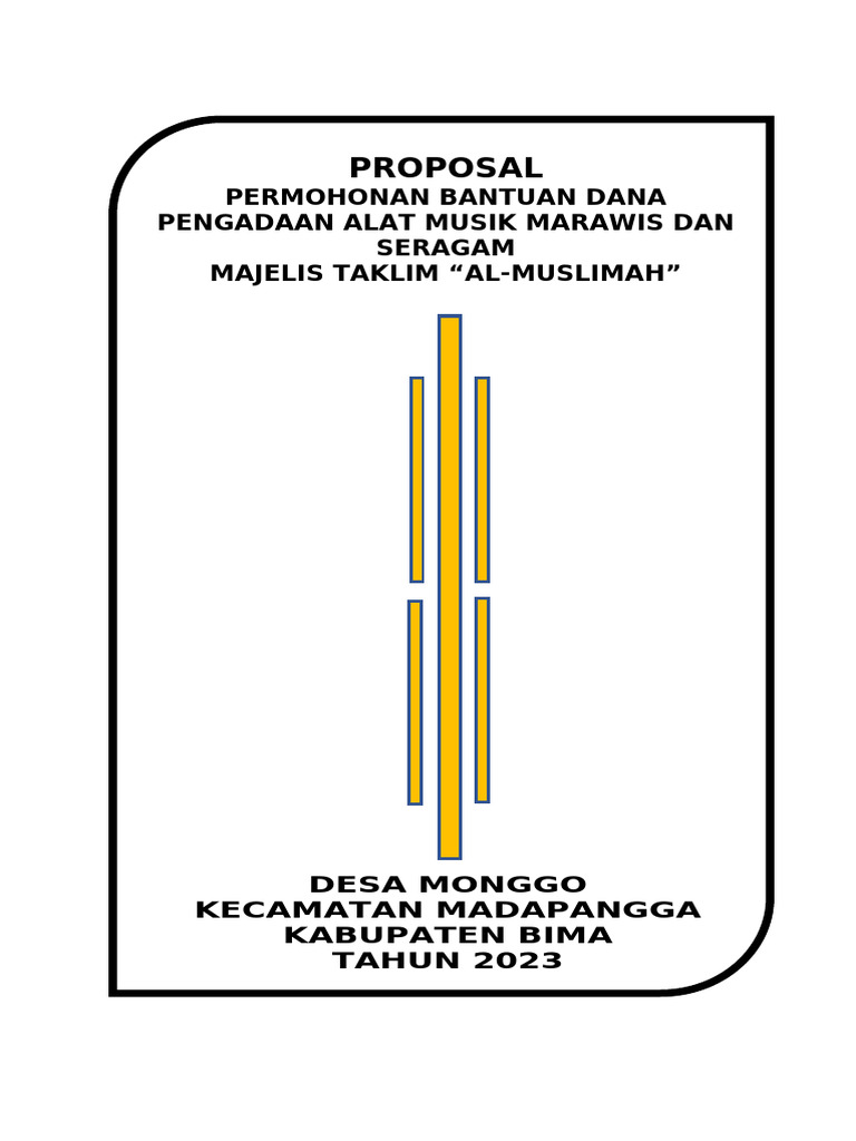 Proposal Bantuan Alat Musik Marawis Dan Seragam Majelis Taklim | PDF