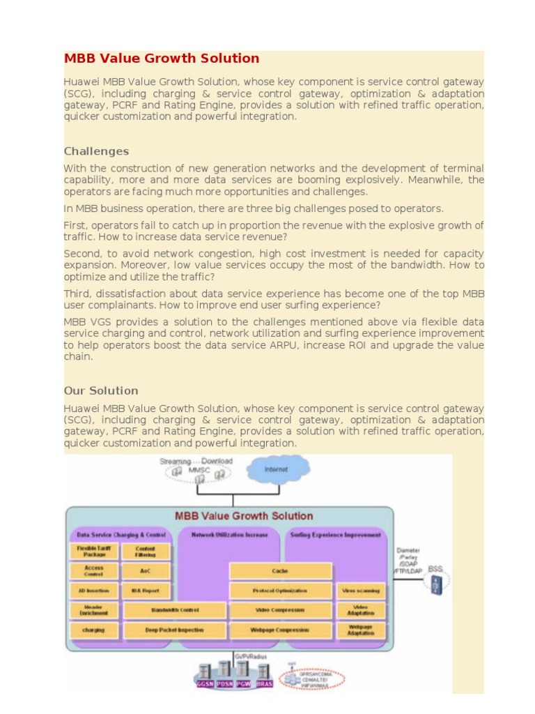 Huawei MBB Value Growth Solution | PDF | Bandwidth (Computing) | Mobile ...