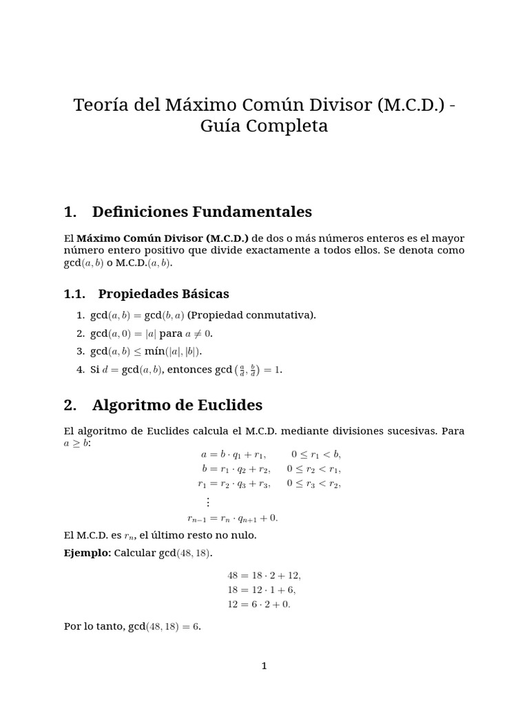 MCD Uni Guia Completa | PDF | Matemática Elemental | Matemáticas discretas