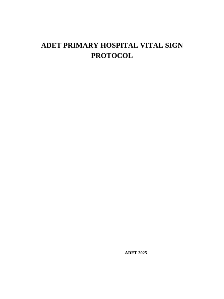 Vital Sign Protocol | PDF | Opioid | Blood Pressure