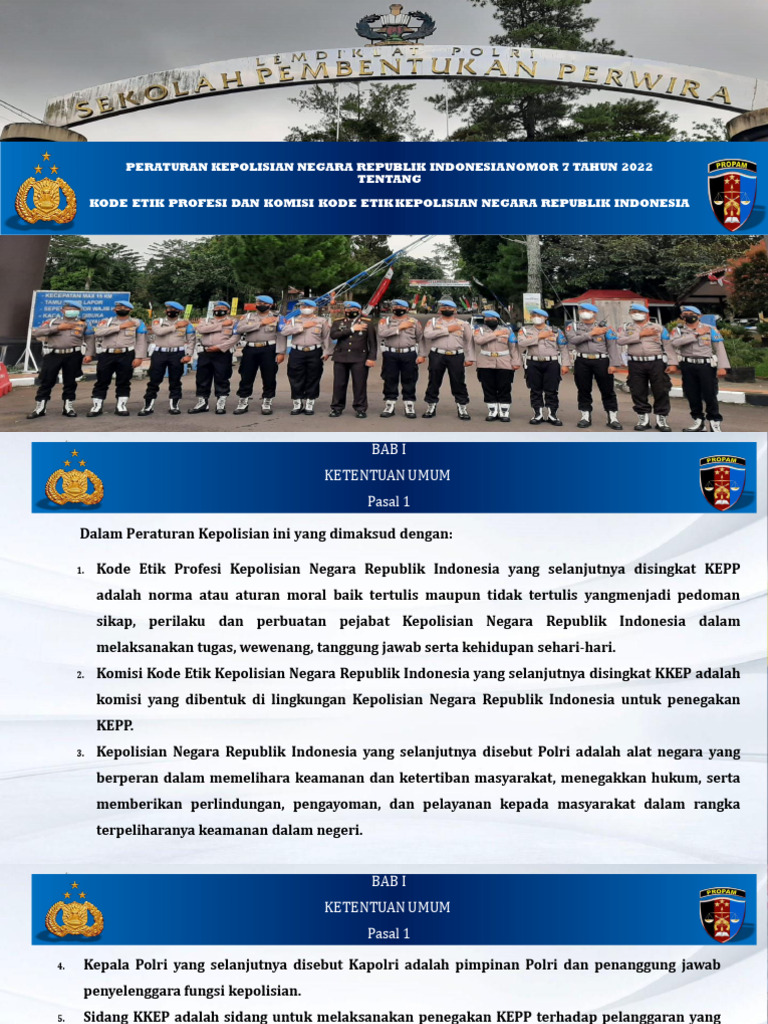 Perpol No 7 Tentang Kepp Dan Kkep | PDF
